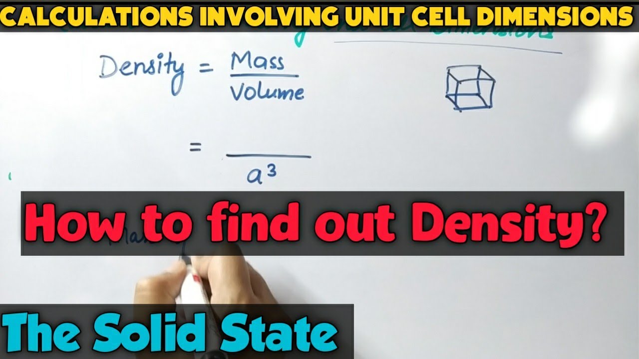 Class 12 | Chemistry | Calculations Involving Unit Cell Dimensions ...