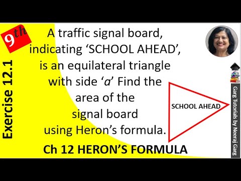A traffic signal board indicating school ahead is an equilateral ...