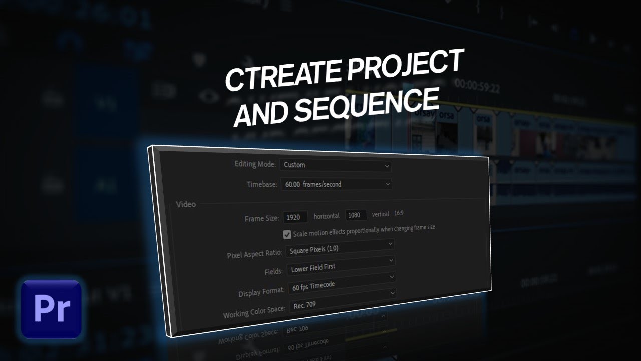 How to create a project and sequence in adobe premiere pro - YouTube