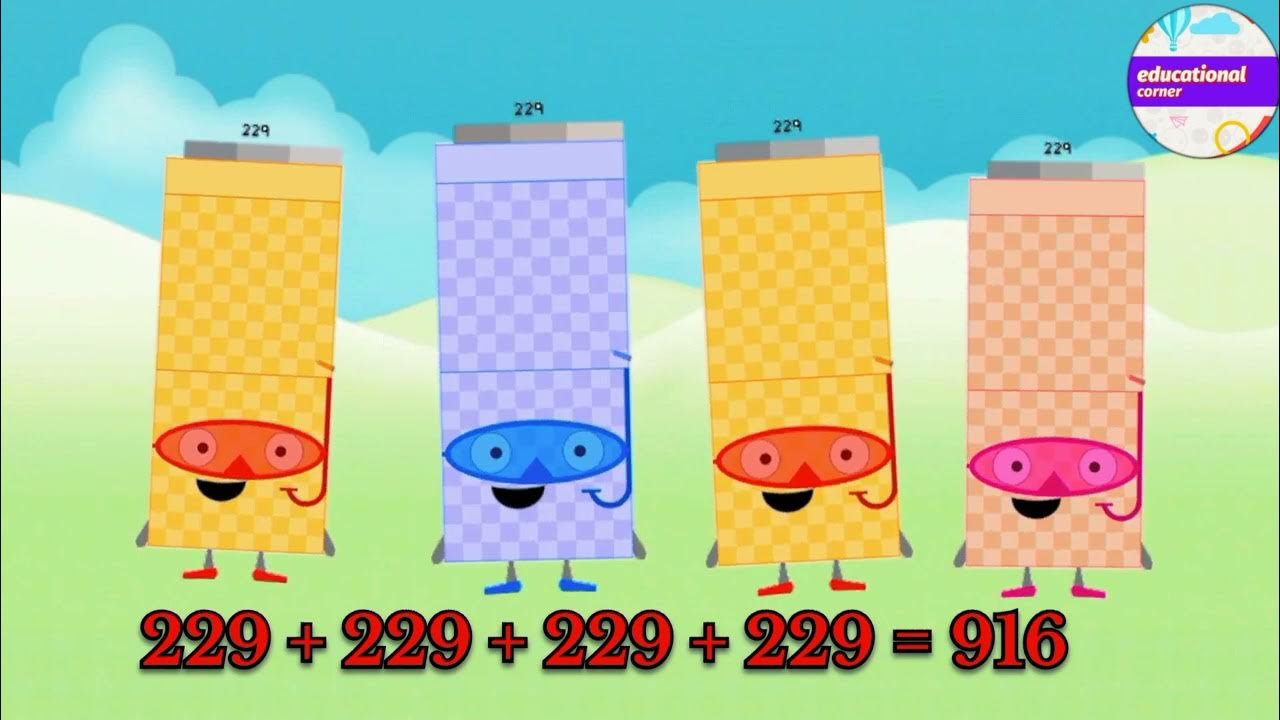 Mathblocks addition four same big number 221 to 240 | educational corner ‎‎@Educationalcorner110 ...
