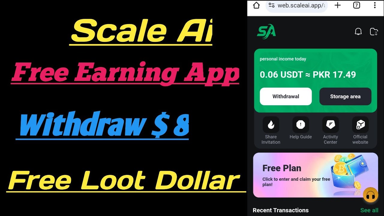 Scale Ai Earning App || Withdrawa 8 $ || Scale Ai App | Web.slcaleai ...