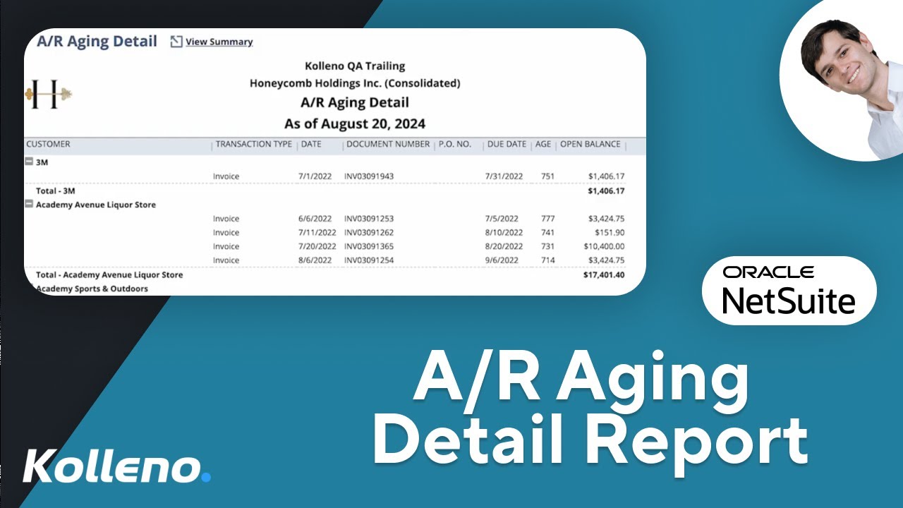 NetSuite Tutorial | A/R Aging Detail Report - YouTube