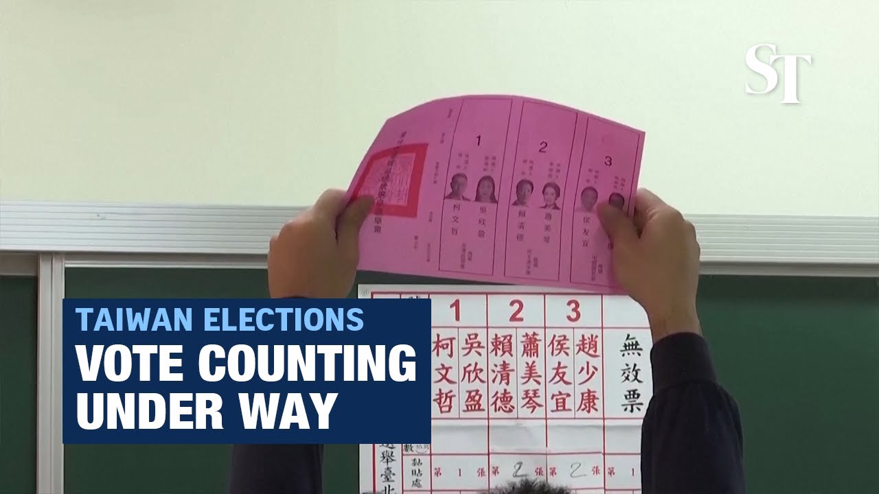 Polls close in critical Taiwan vote, counting under way - YouTube