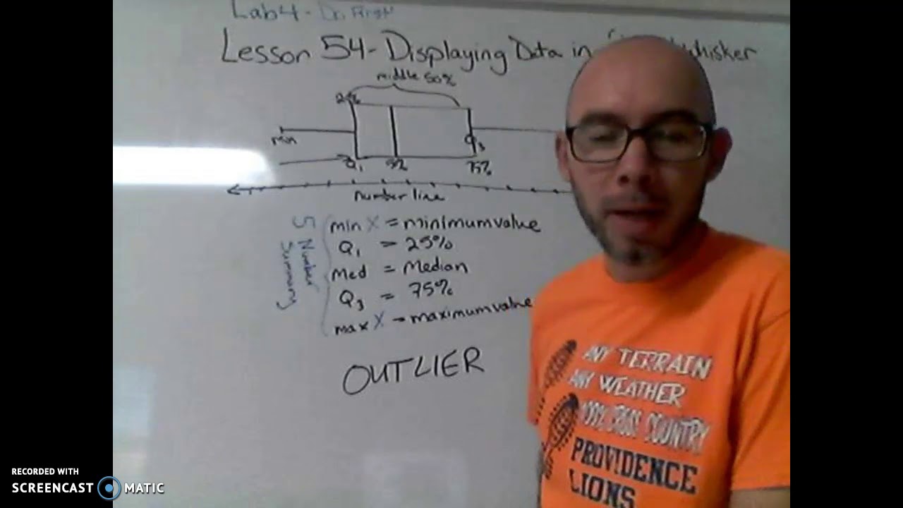 Algebra 1 Lesson 54- Displaying Box-and-Whisker Plots - YouTube