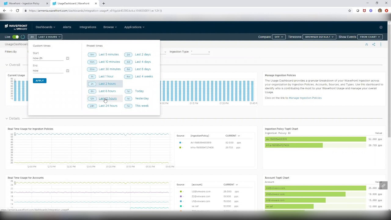 Usage Reporting Demo - Deeper Dive - Wavefront by VMware - YouTube