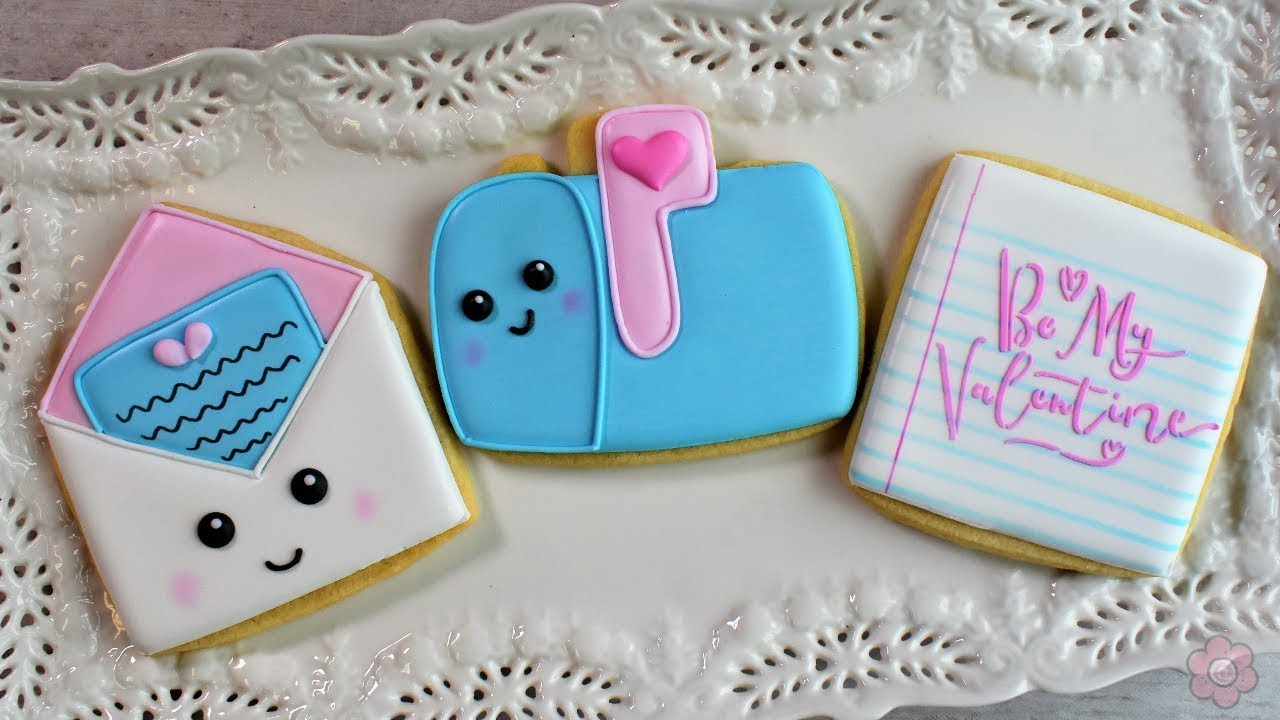Happy Love Note Cookie Tutorial - YouTube