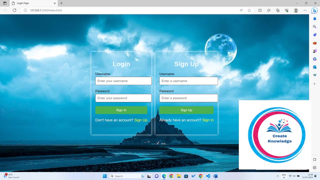 Login Project Using Html Css And Javascript Html Css Javascript