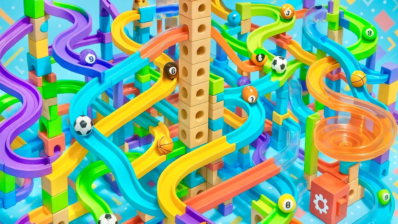 Balapan Marmer ASMR Rollercoaster Mellow Trails Tranquility - YouTube