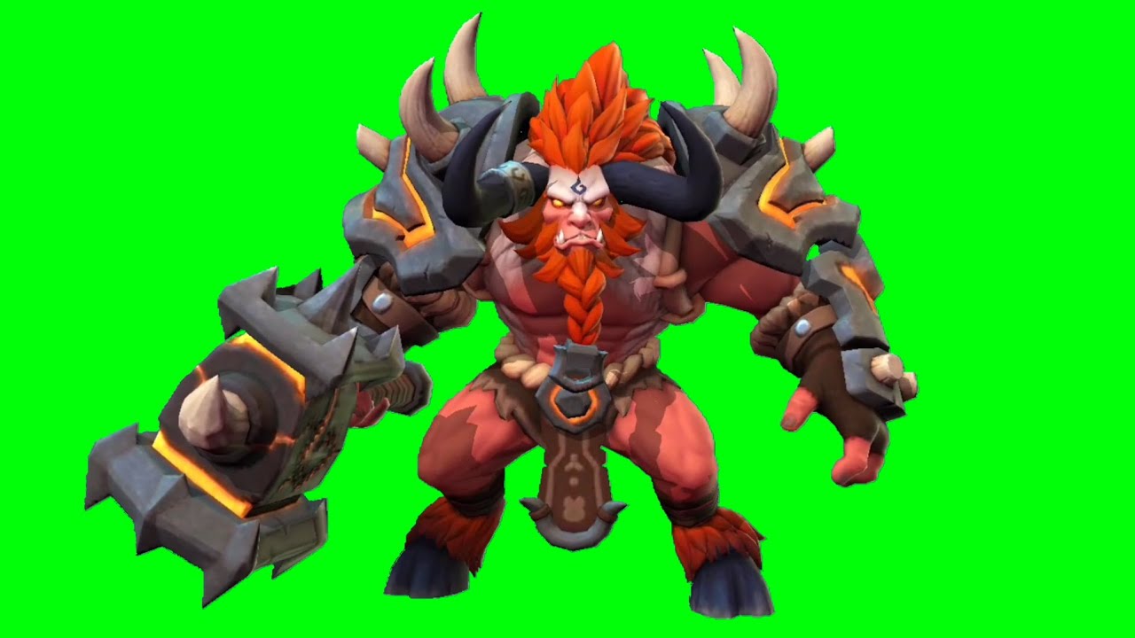 Animated Green Screen Hero Mobile Legend - Minotaur Son Of Minos Green ...