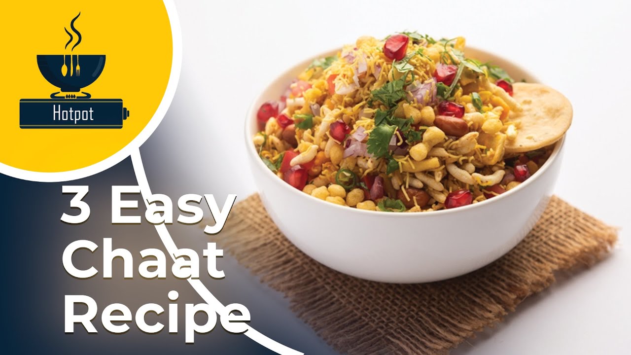 3 quick and easy chaat recipe | healthy chaat | Bhel puri | Moong Chaat ...