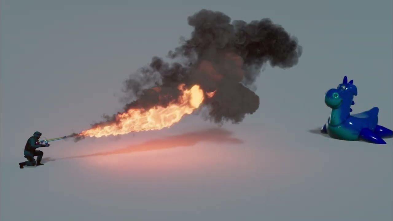 Flamethrower simulation in houdini || Realistic flamethrower sim in houdini 19.5 - YouTube