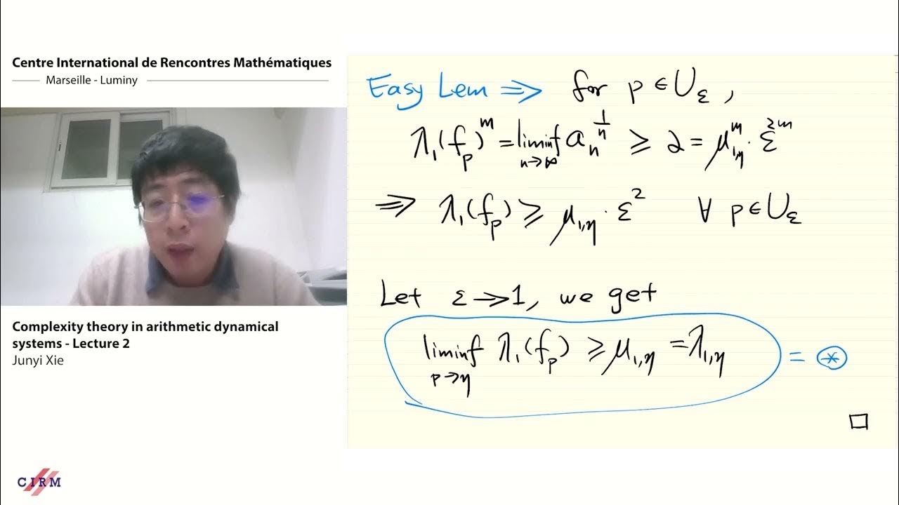 Junyi Xie: Complexity theory in arithmetic dynamical systems - Lecture 2 - YouTube