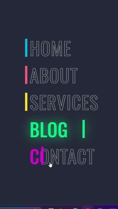 Animated Navigation Menu Bar Using Html Css Menu Hover Animation