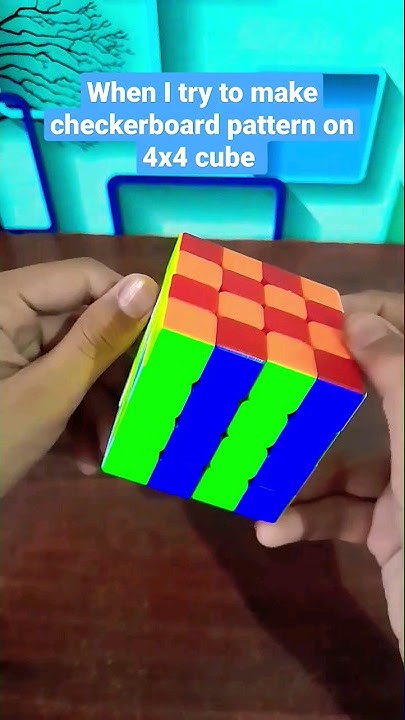 When I try to make checkerboard pattern on 4x4 Rubik's cube #cube # ...