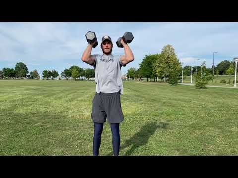 Dumbbell Hammer Curl to Overhead Press - YouTube