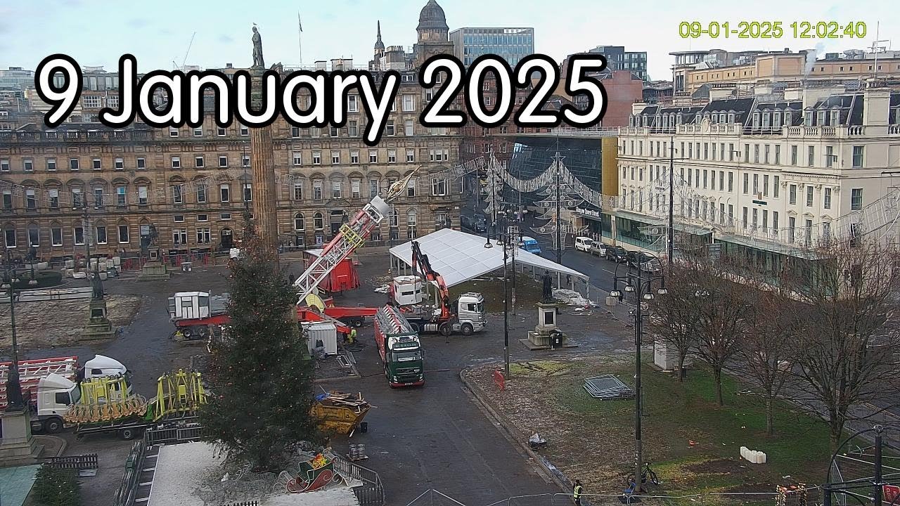 9 January 2025 - Glasgow's George Square webcam - YouTube