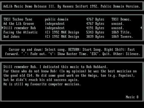 HSCDEMO3.EXE - Still remember Rob - Adlib Music Demo by Hannes Seifert [Adlib, OPL2, YM3812]