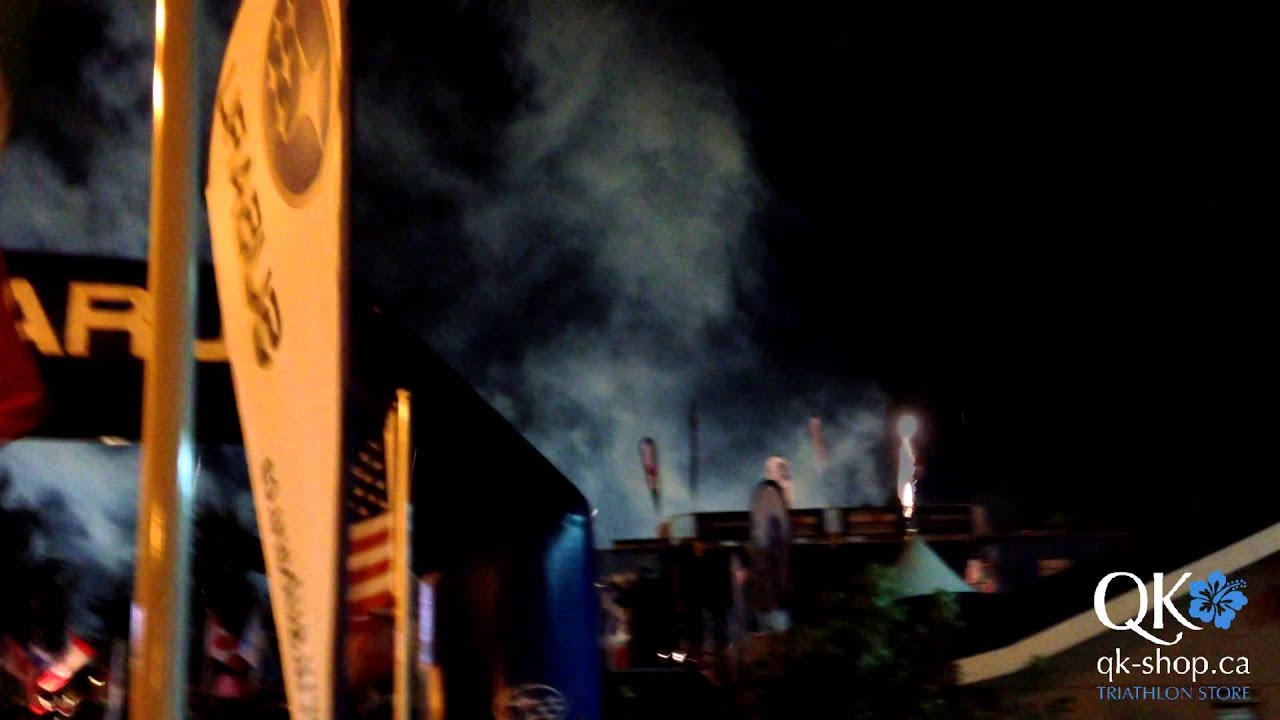 Finish line & fireworks - Ironman Mont-Tremblant 2014 - YouTube