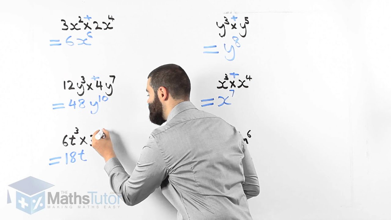 Maths Online - Multiplication Using Indices - YouTube