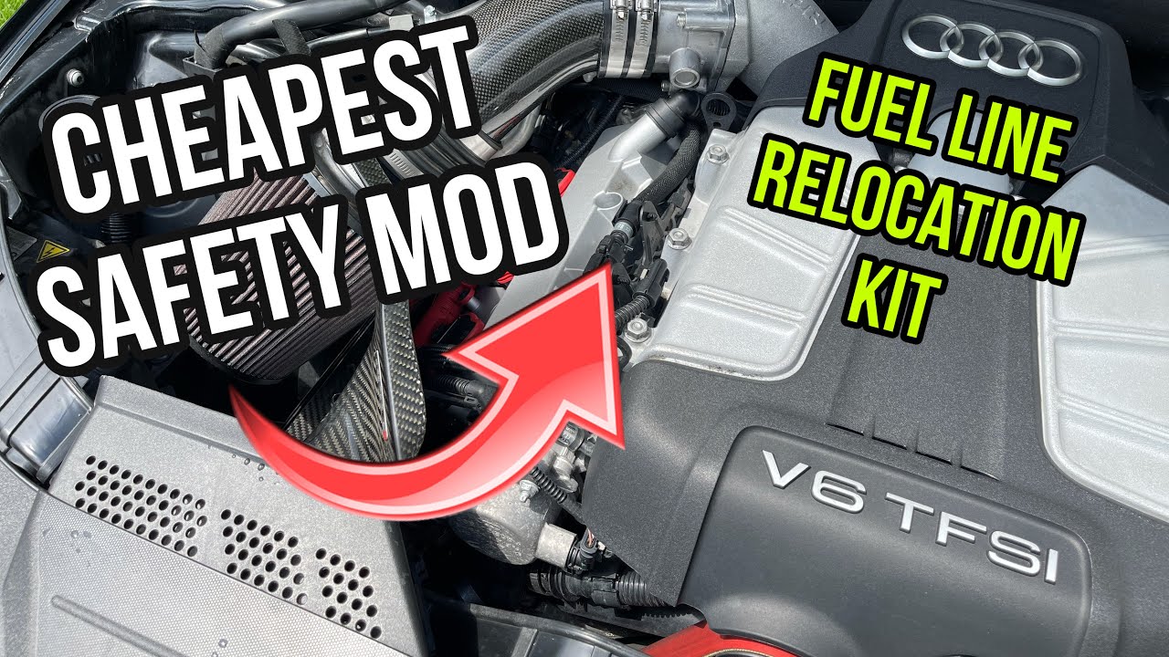 Audi S4 B8.5 ECS TUNING FUEL RELOCATION KIT INSTALL - YouTube