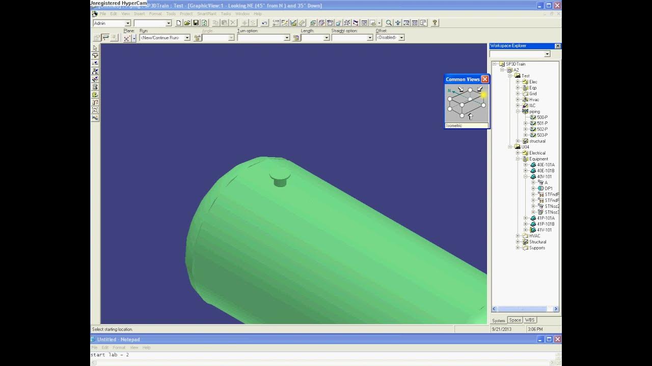 lab-2 SP3D Command || Piping and plant layout || Beginner command - YouTube