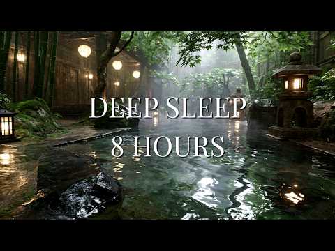 Foggy Morning Japanese Onsen 🌿 Peaceful Morning Ambience | Deep Sleep | 8 Hours