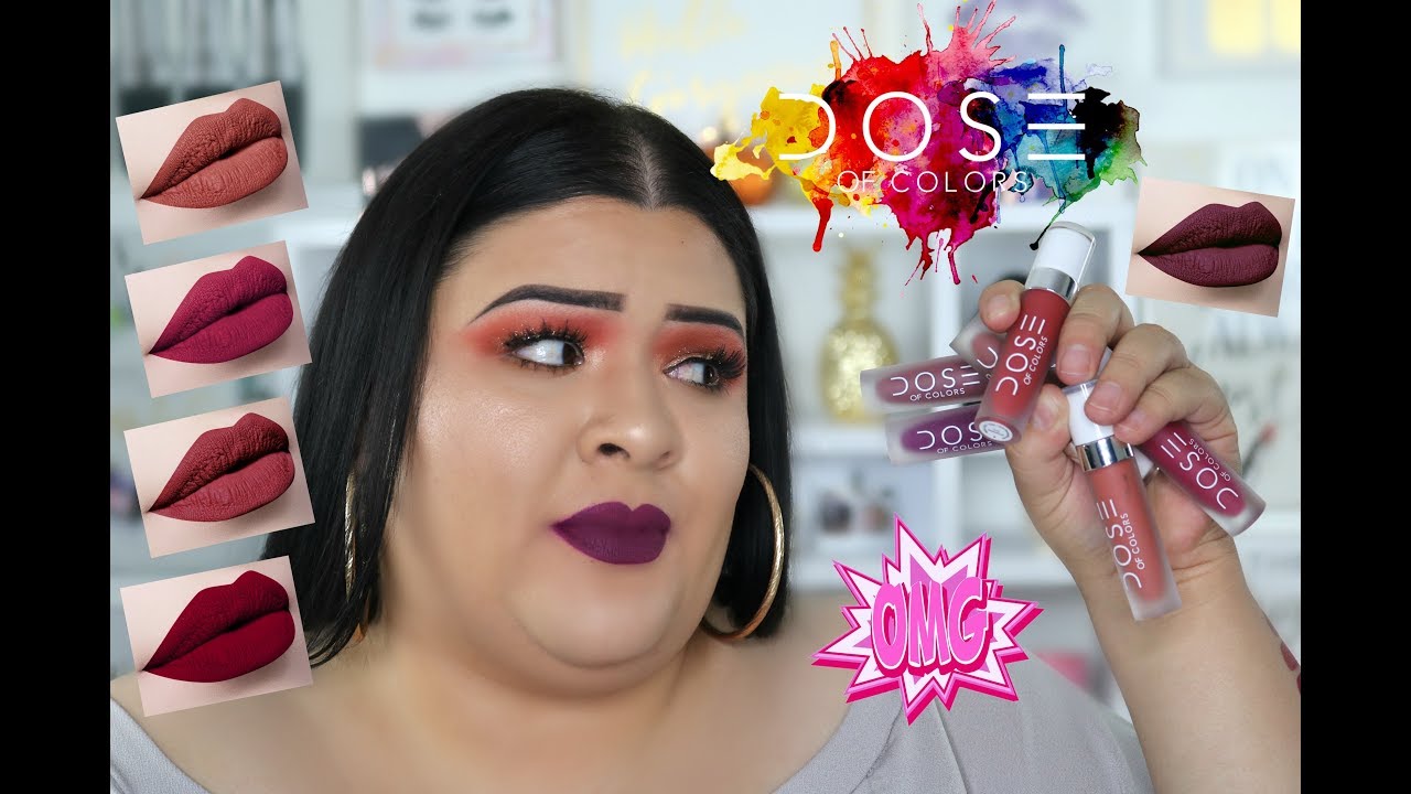 DOSE OF COLORS Liquid Lipsticks ♥ Lip Swatches + Review! - YouTube