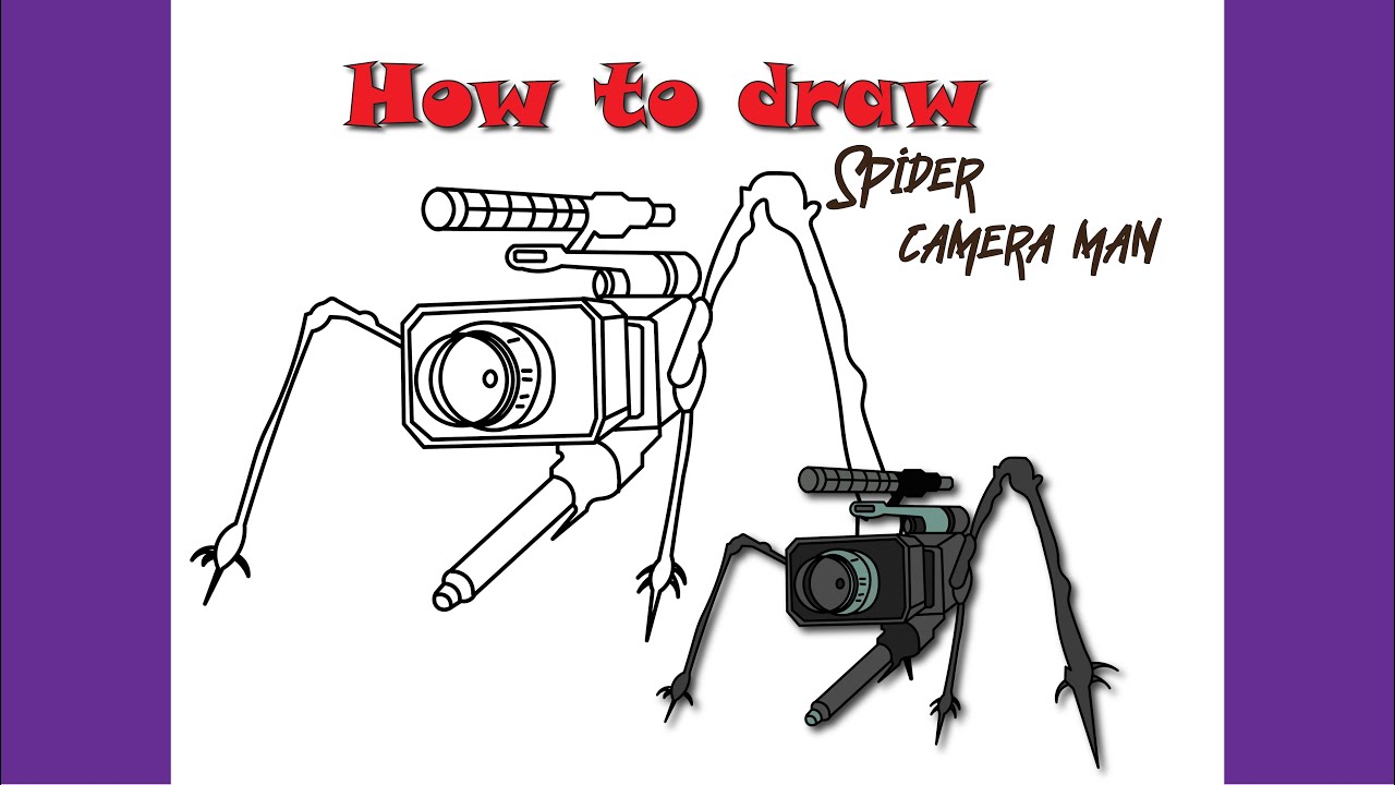 HOW TO DRAW SPIDER CAMERAMAN FROM SKIBIDI TOILET | EASY | STEP BY STEP ...