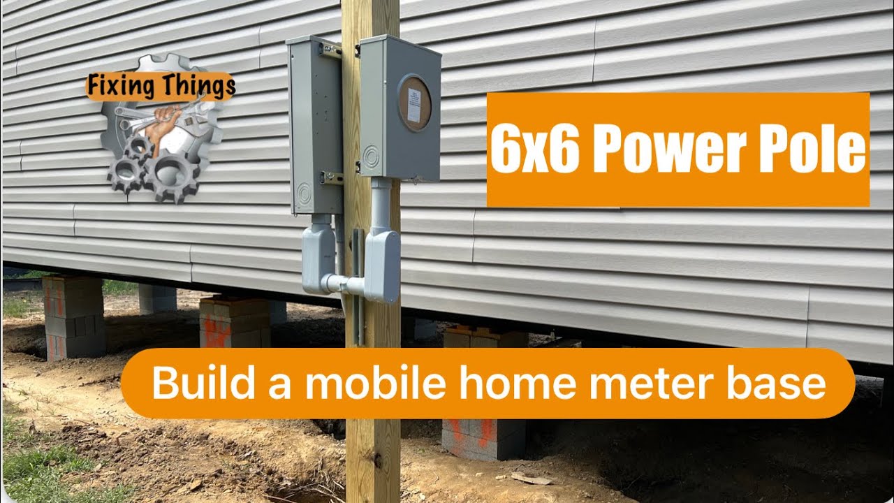 Mobile Home Meter Base electrical service DIY Step By Step - YouTube