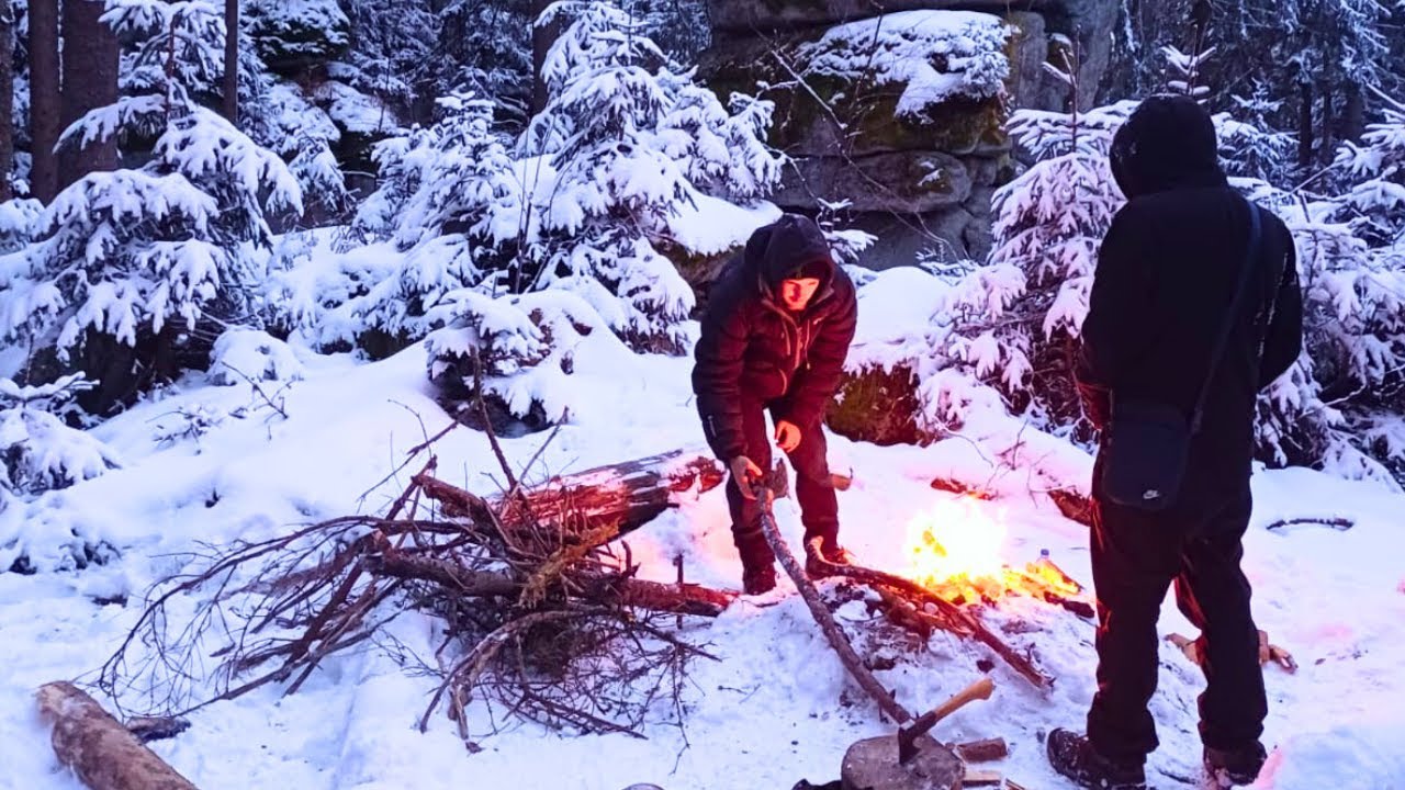Camping in FREEZING Cold Mountains - YouTube