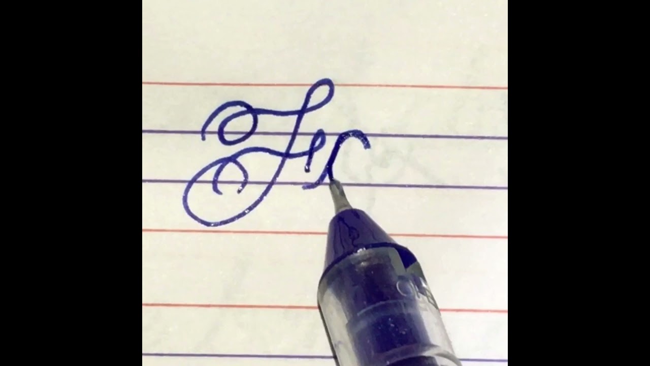how to write Fox in cursive writing | cursive writing | cursive writing ...