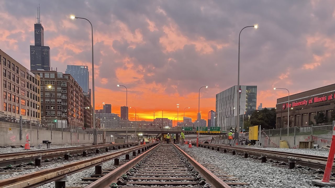 Forest Park Branch Blue Line Track Fully Reopens - YouTube