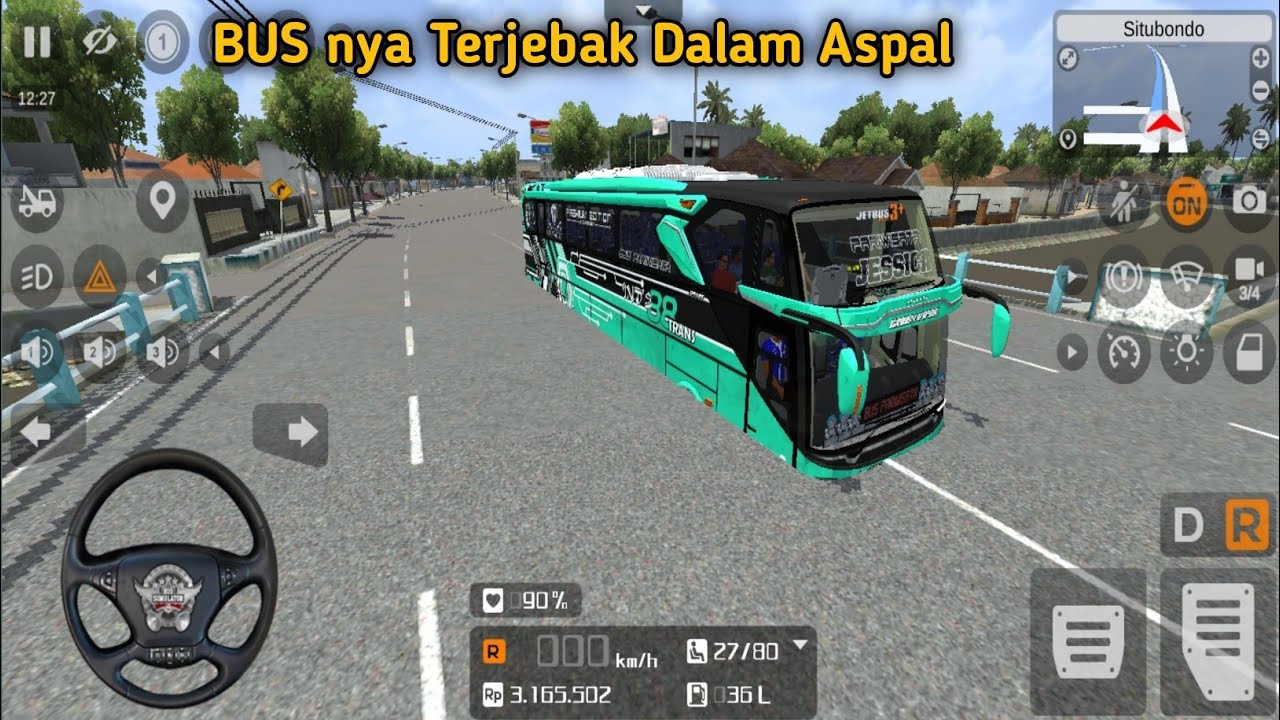TERJEBAK DALAM ASPAL | BUSSID PARIWISATA JESSICA | Bus Simulator ...