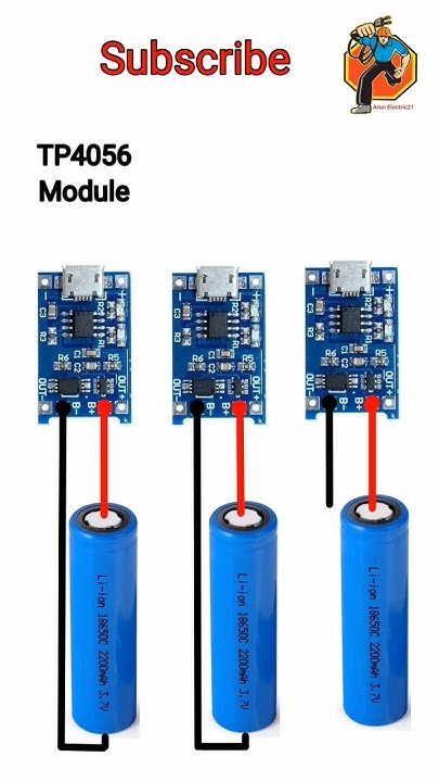 3.7V Lithium battery charger TP4056 Module #shorts #battery #wiring ...