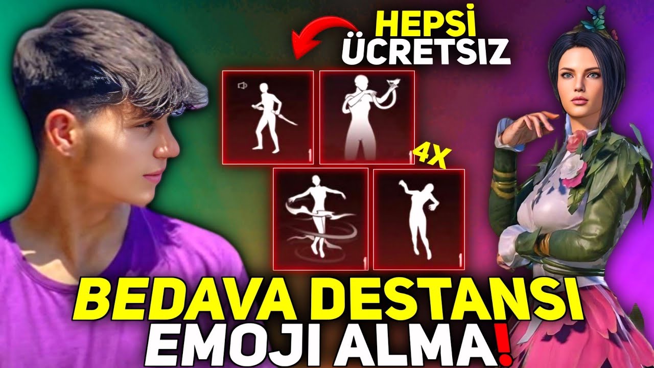 ÜCRETSİZ DESTANSI EMOJİ VE SET ALMA PUBG MOBİLE BEDAVA 4 TANE EMOJİ ...