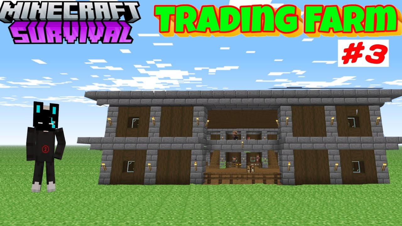 I made Trading farm #3 #minecraft #survival - YouTube