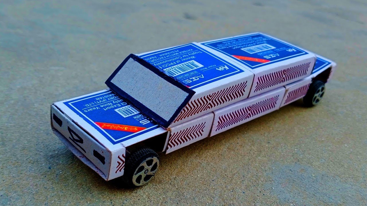 how to make a matchbox car at home | DIY long car from DC Motor | Long ...
