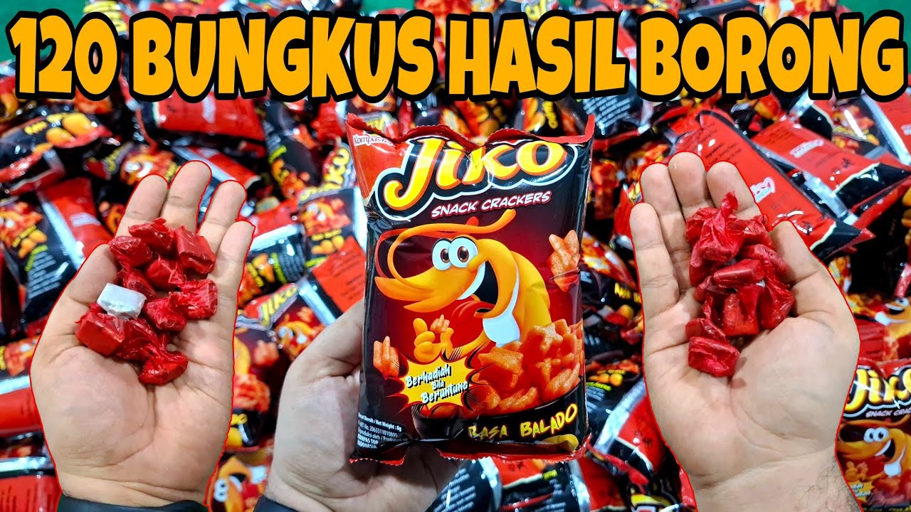 AUTO MERAH PUTIH!!! UNBOXING CIKI JIKO 120 BUNGKUS HASIL BORONG DI ...