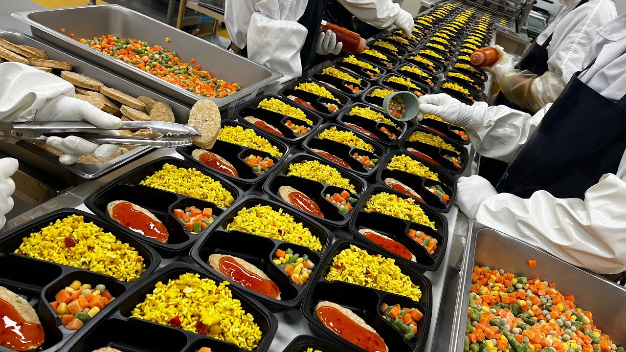 도시락 판매량 하루 30,000개!? 도시락공장의 압도적인 도시락 생산과정 Diet lunch box production ...