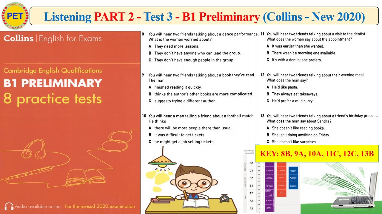 B1 Preliminary - Collins - Listening Part 2 Test 3 (2020 + Transcript ...