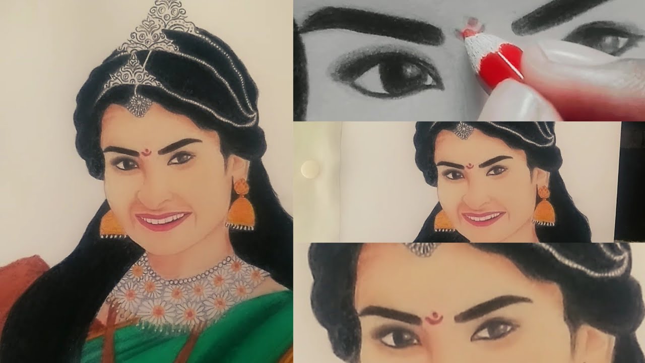 Shivaangi Krishnakumar Drawing|God's Princess Creativity|Shivaangi ...