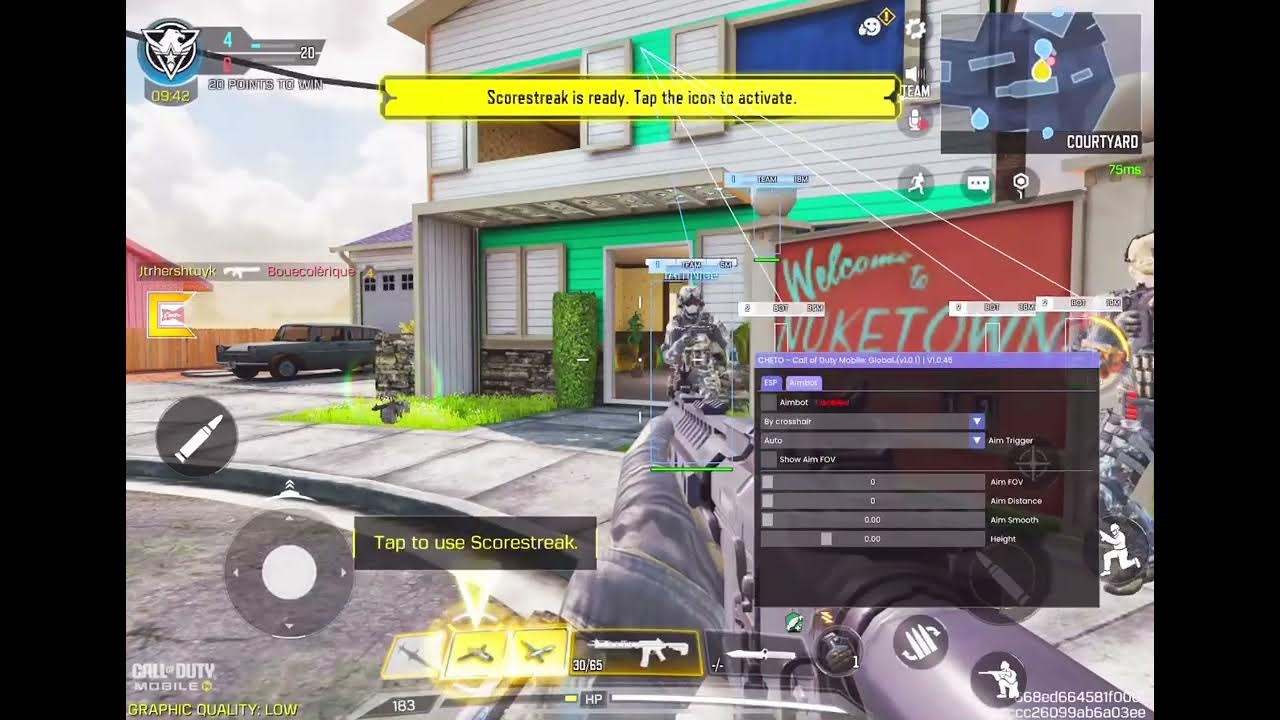 Cod Call Of Duty Mobile Hack Mod Menú Android Ios Emulator Aimbot Wallhack Name Esp 100