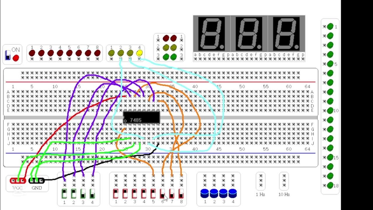 Comparador de 4 bits 7485 - YouTube