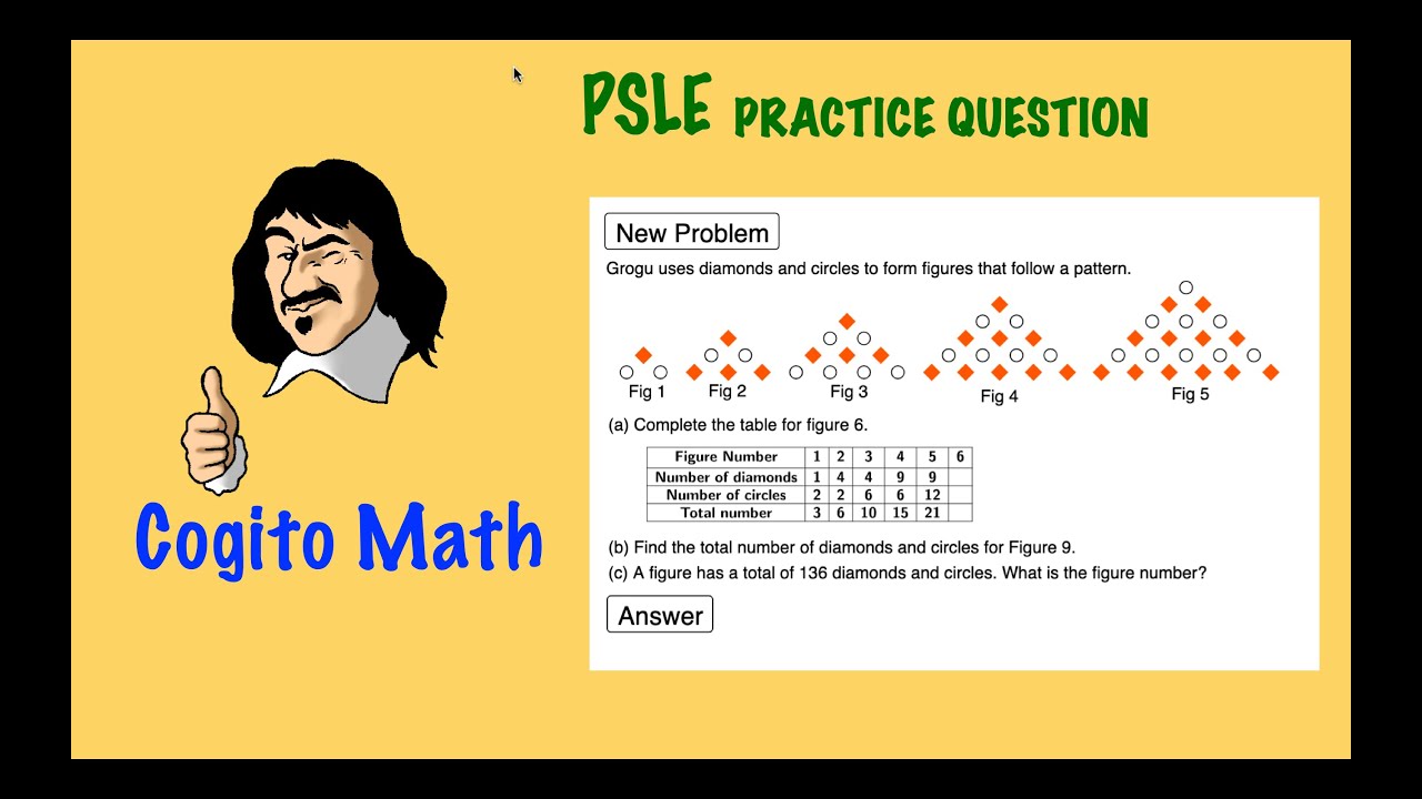 PSLE Practice Question - Triangular Pattern 2 - YouTube