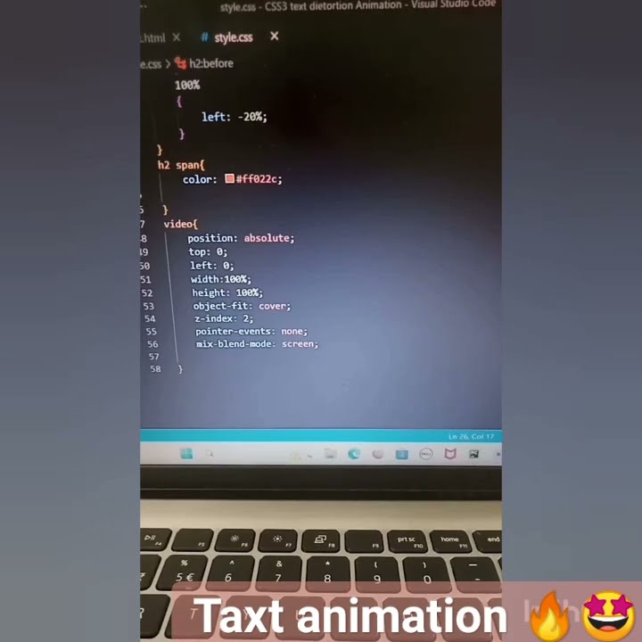 Text Animation Using Html Css Html Css Css Coding Viral Youtube
