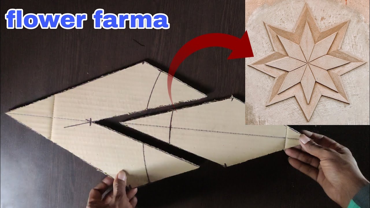 How to make a flower farma. Wall design by-rakesh babu.. part-1 - YouTube