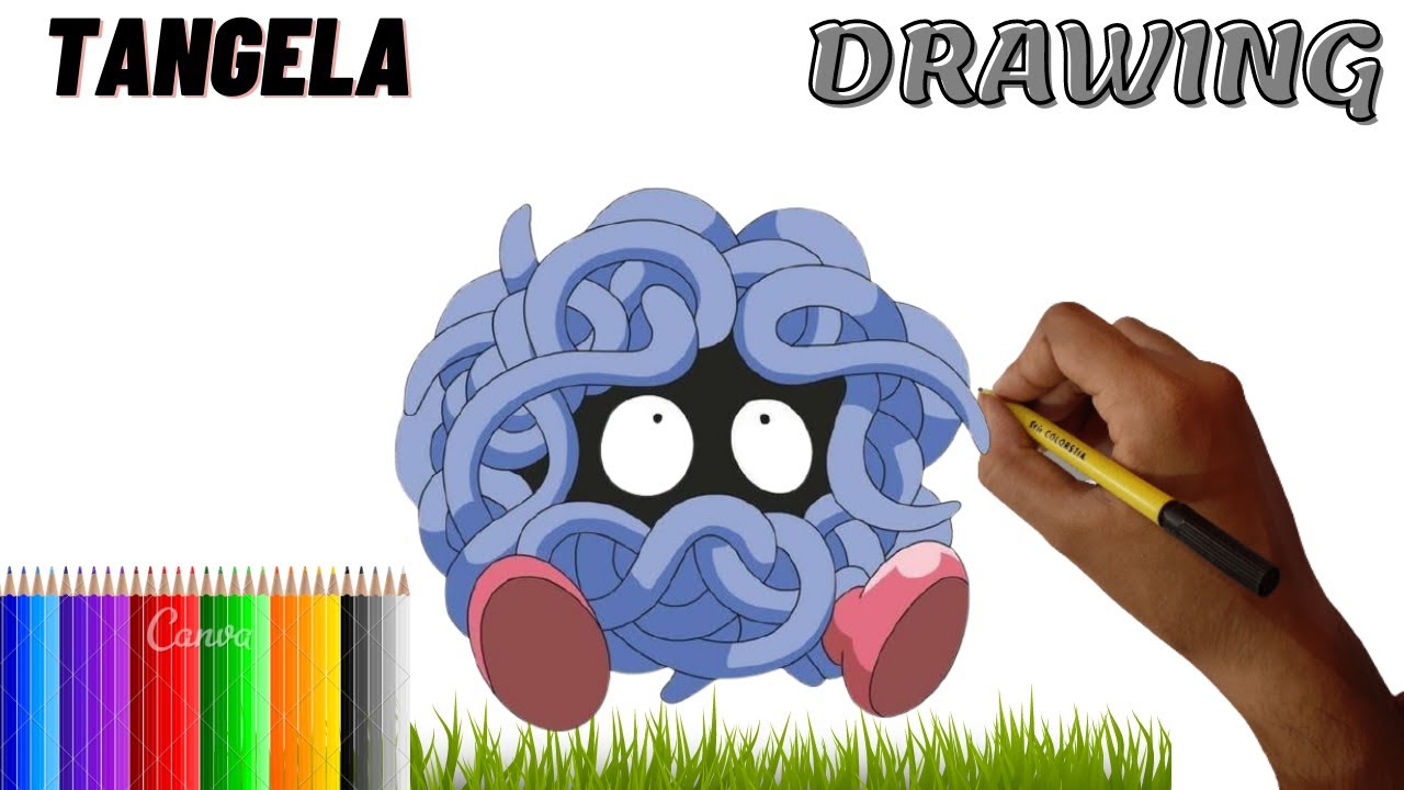 How To Draw Tangela Pokemon | Drawing Animals - YouTube