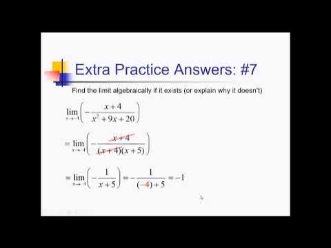 Algebraic Limits - Polynomials and Rational Functions: Problem Set #3 - YouTube