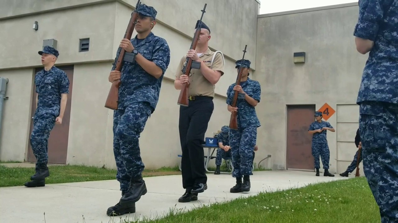 United States Navy Ceremonial Guard Firing Party Drillout - YouTube