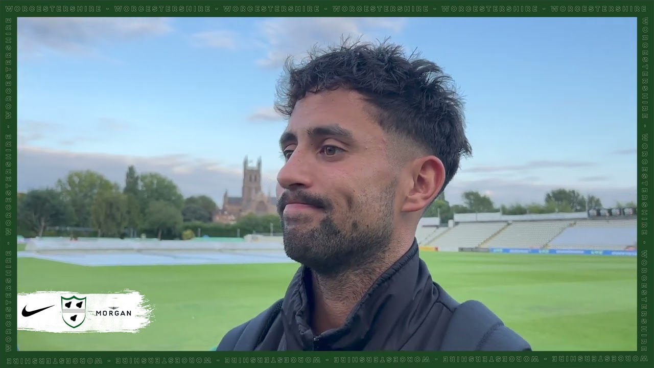 Brett D'Oliveira reacts to day one against Nottinghamshire as he makes ...